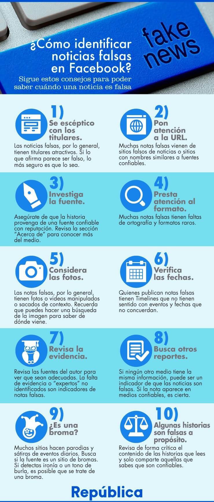 [Infografía] Cómo identificar noticias falsas en Facebook